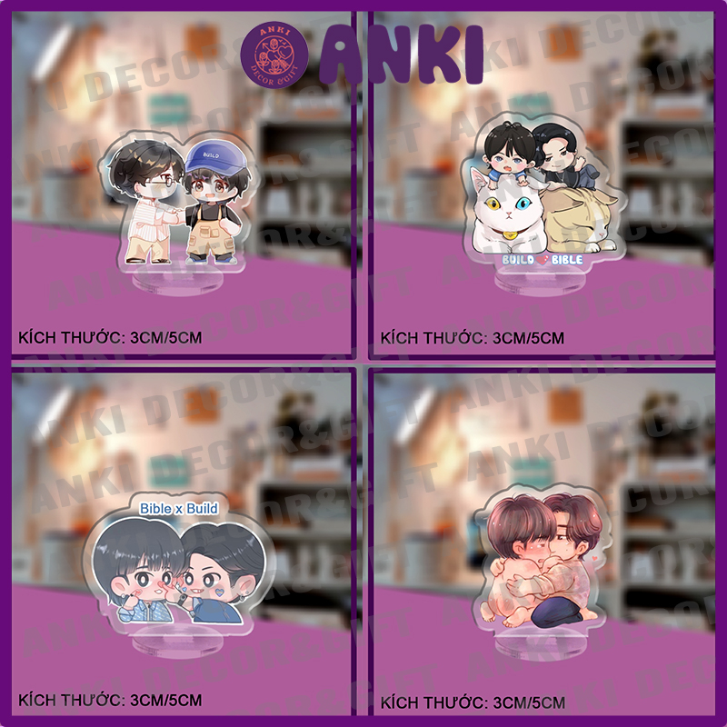 Mini standee (3CM/5CM) BIBLEBUILD, transparent mica model, birthday ...
