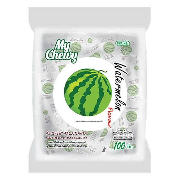 My Chewy Milk Candy Watermelon Flavor Thai Soft Milk Candy (360g pack ...