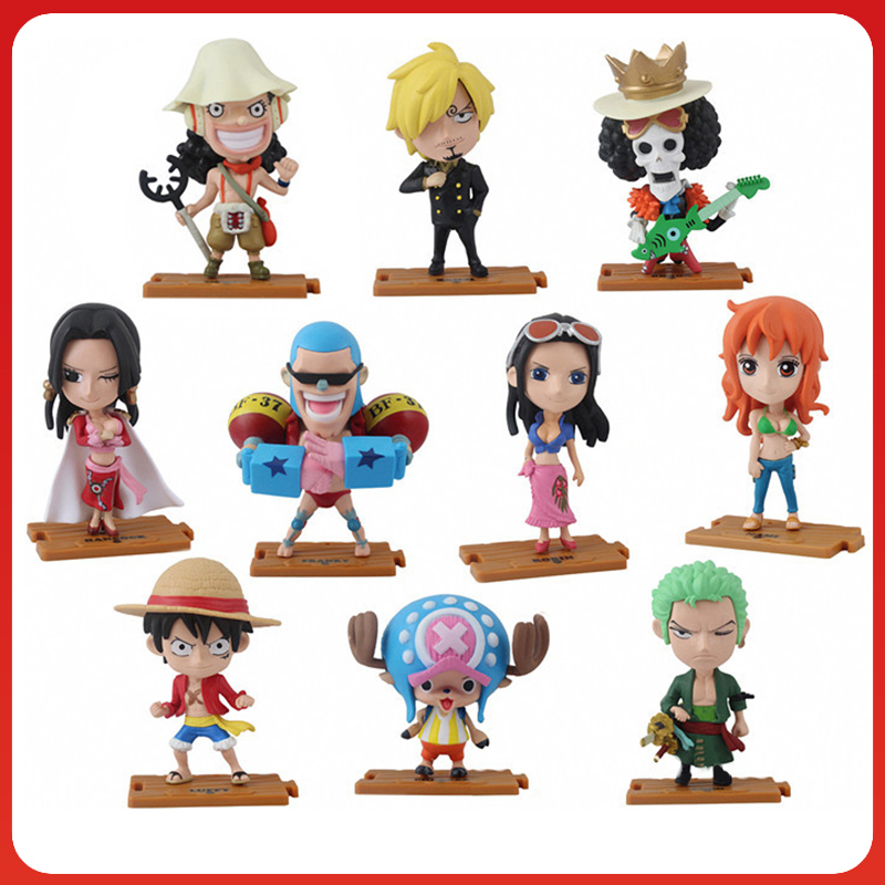 Super beautiful One Piece chibi model set with all characters | Shopee ...