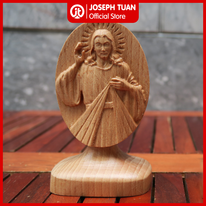 Wooden statue of Divine Mercy for car (Divine Mercy) | Shopee Singapore