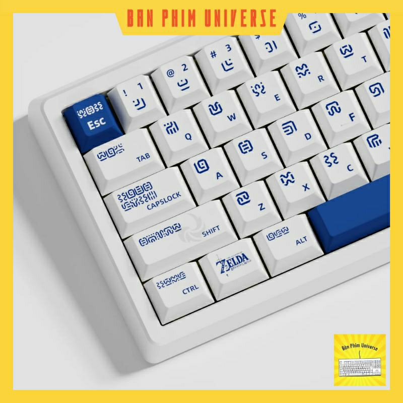Legend of Zelda white keycap - pbt dyesub keycap 125 buttons mechanical ...