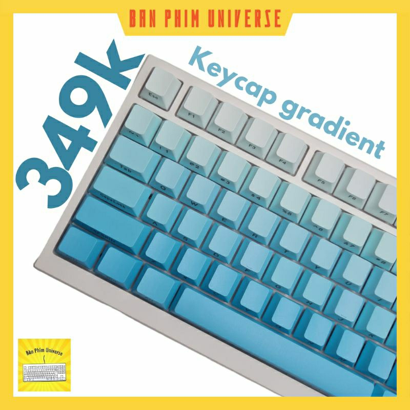 Blue gradient keycap - side print blue gradient keycap pbt cherry ...