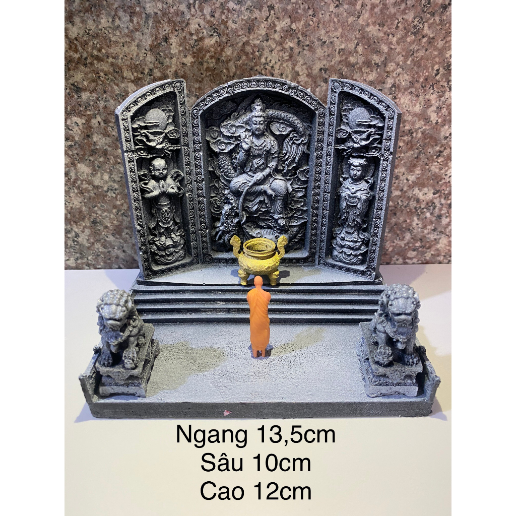 Miniature relief of Guan Yin fairy and jade lady, decorative ...