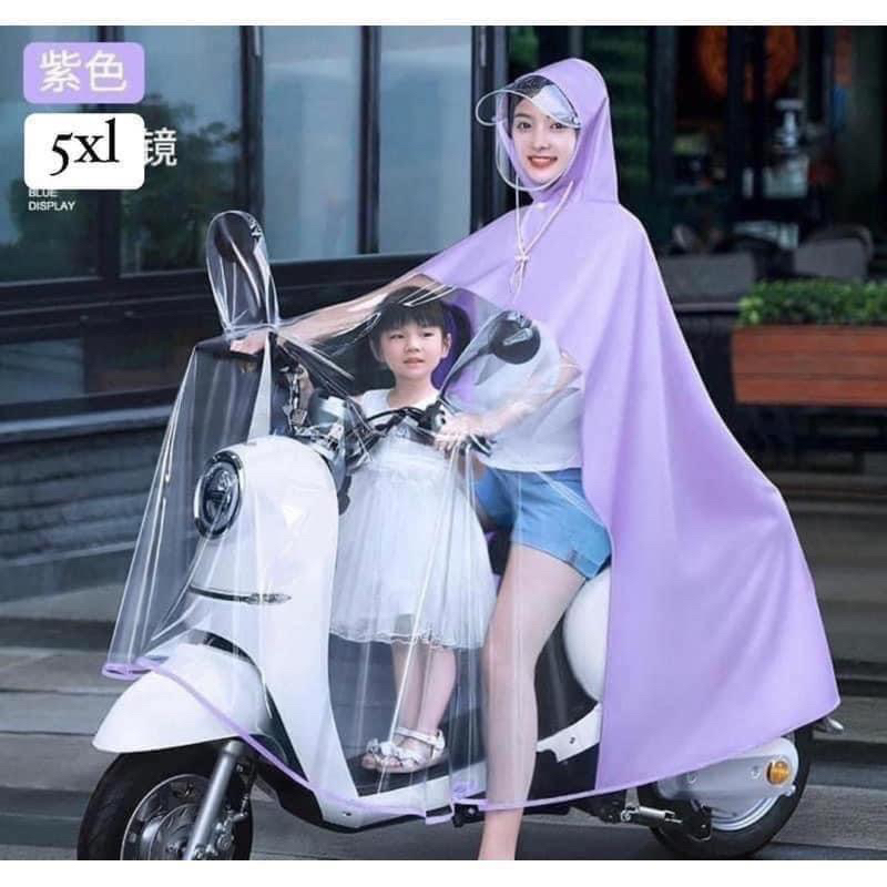Transparent Half Raincoat For Mother And Baby, Full Body Cover, With ...