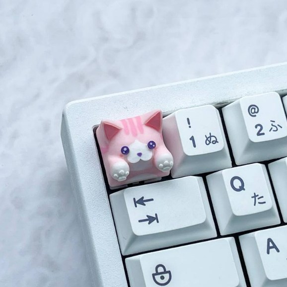 Artisan Keycap - Bongo Cat V2 handmade resin mechanical keyboard ...