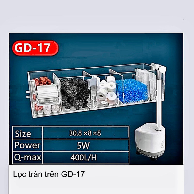 Overflow filter on Jeneca fish tank GD-15, GD-16, GD-17, GD-18, GD-19 ...