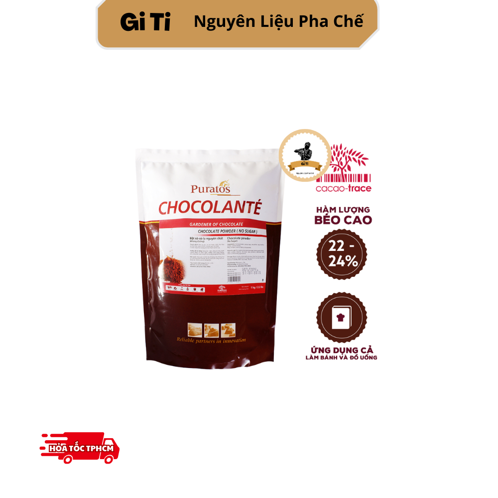 Puratos Unsweetened Pure Chocolate Powder 1kg/Patos Chocolate Powder ...