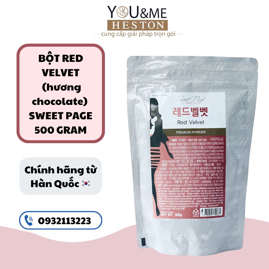 Korean red velvet mixed powder (red chocolate flavor) | Shopee Singapore