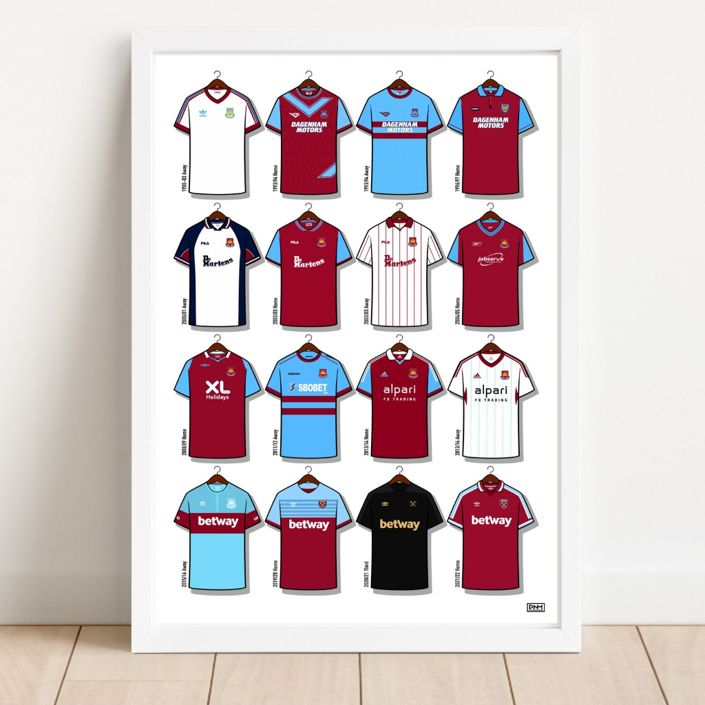 ️ Poster of the Most Beautiful Jersey Models West Ham Shirts - Wall ...
