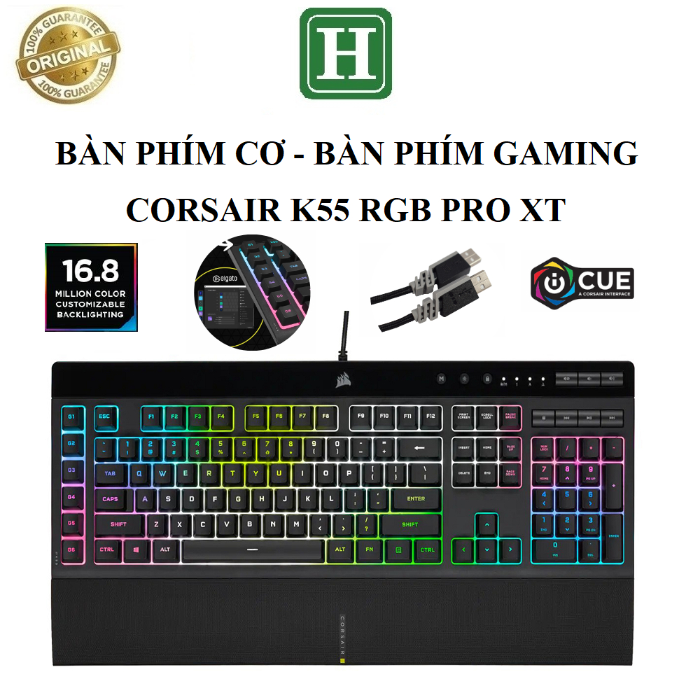 Mechanical Keyboard, CORSAIR K55 RGB Pro RGB Gaming Keyboard, K55 RGB ...