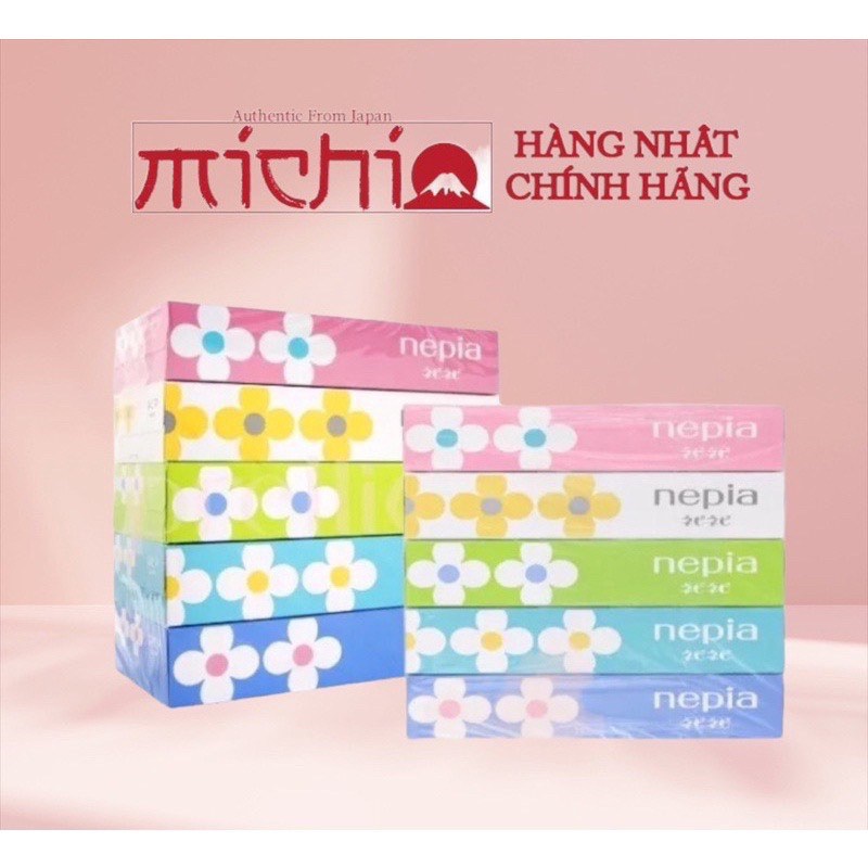 Set of 5 boxes of nepia flower-shaped napkins made in Japan | Shopee ...