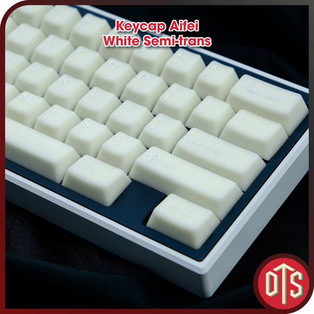 Aifei White Semi-transparent Keycap | Abs double-shot | Cherry profile ...