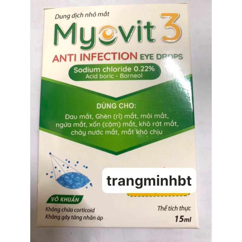 Myovit 3 Eye Drops helps relieve watery eyes, itchy eyes, and discharge ...