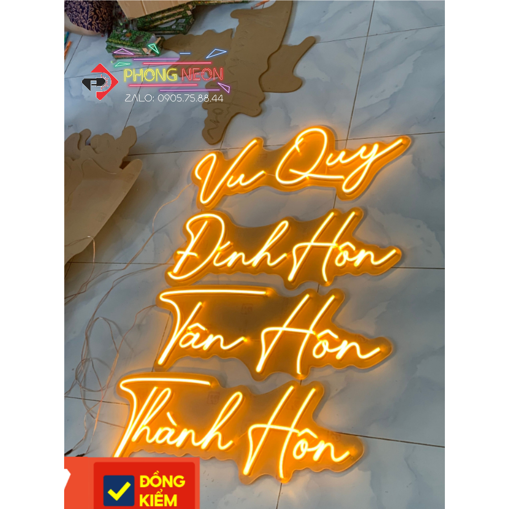 Led Neon lights with the words New Marriage - Vu Quy - Marriage ...