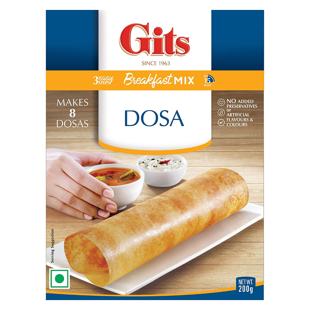 Dosa Mix - Gits Dosai Mix ready-to-drink crust powder (200g) - Dosa ...