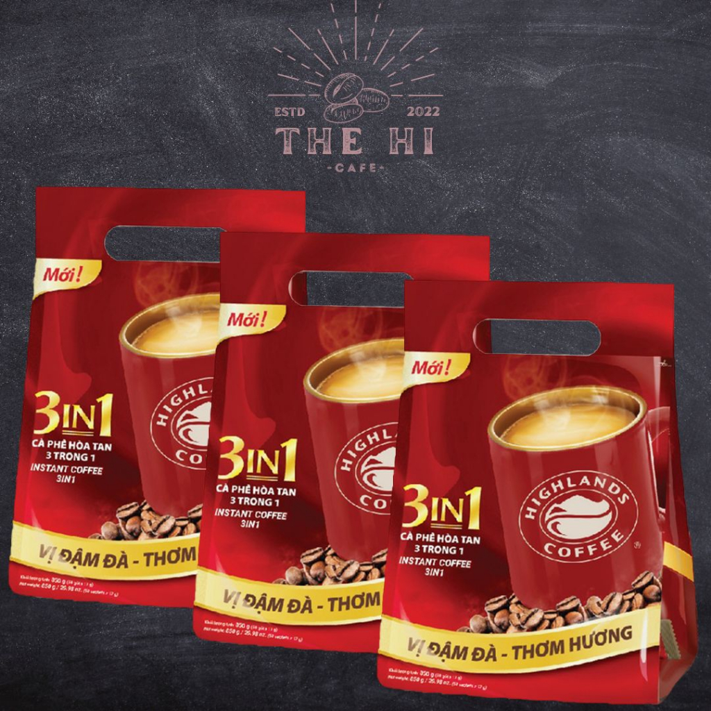 Combo 3 bags of 3in1 HIGHLANDS COFFEE Instant Milk COFFEE - Bags of 50 ...