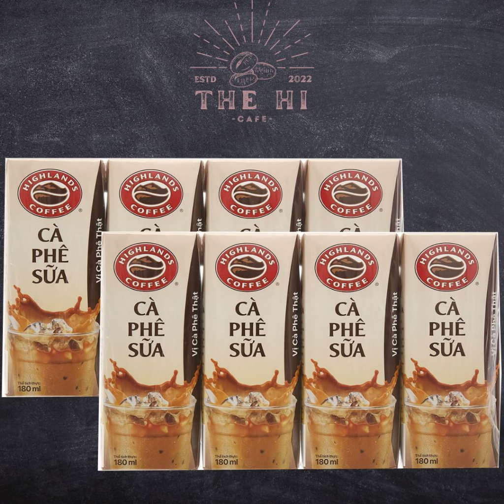 Combo 2 boxes Highlands Coffee milk Coffee 180ml / box - 4 boxes (8 ...