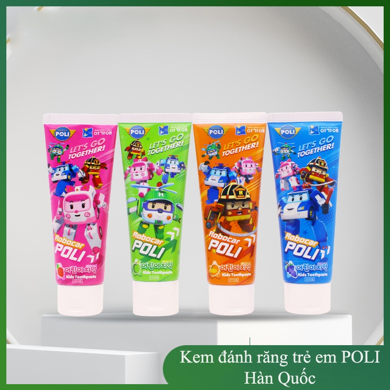 Poli Kids Toothpaste for children 2-12 years old Korea 80g | Shopee ...
