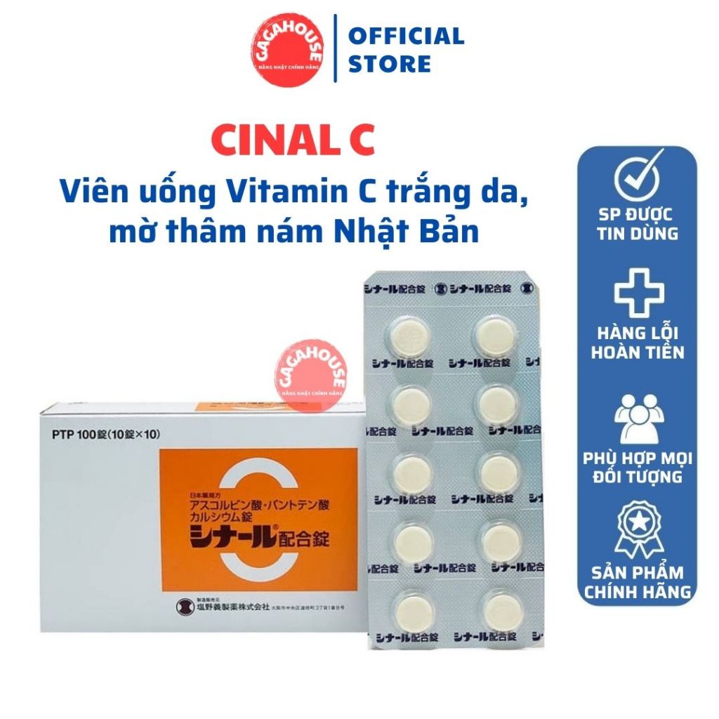 Vitamin C pills to whiten skin and fade dark spots Slingshotm Cinal C ...