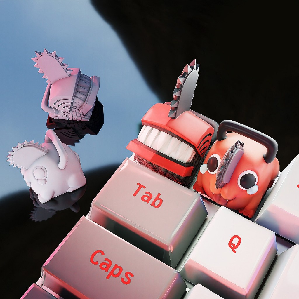 Keycap Chainsaw Devil, Mechanical Keyboard Button, artisan keycap ...