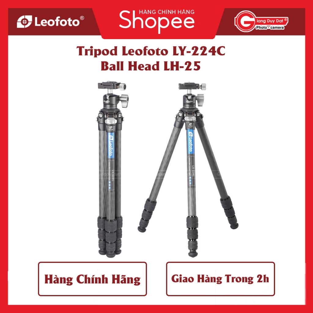 Leofoto LY-224C Tripod with Ball Head LH-25 | Shopee Singapore