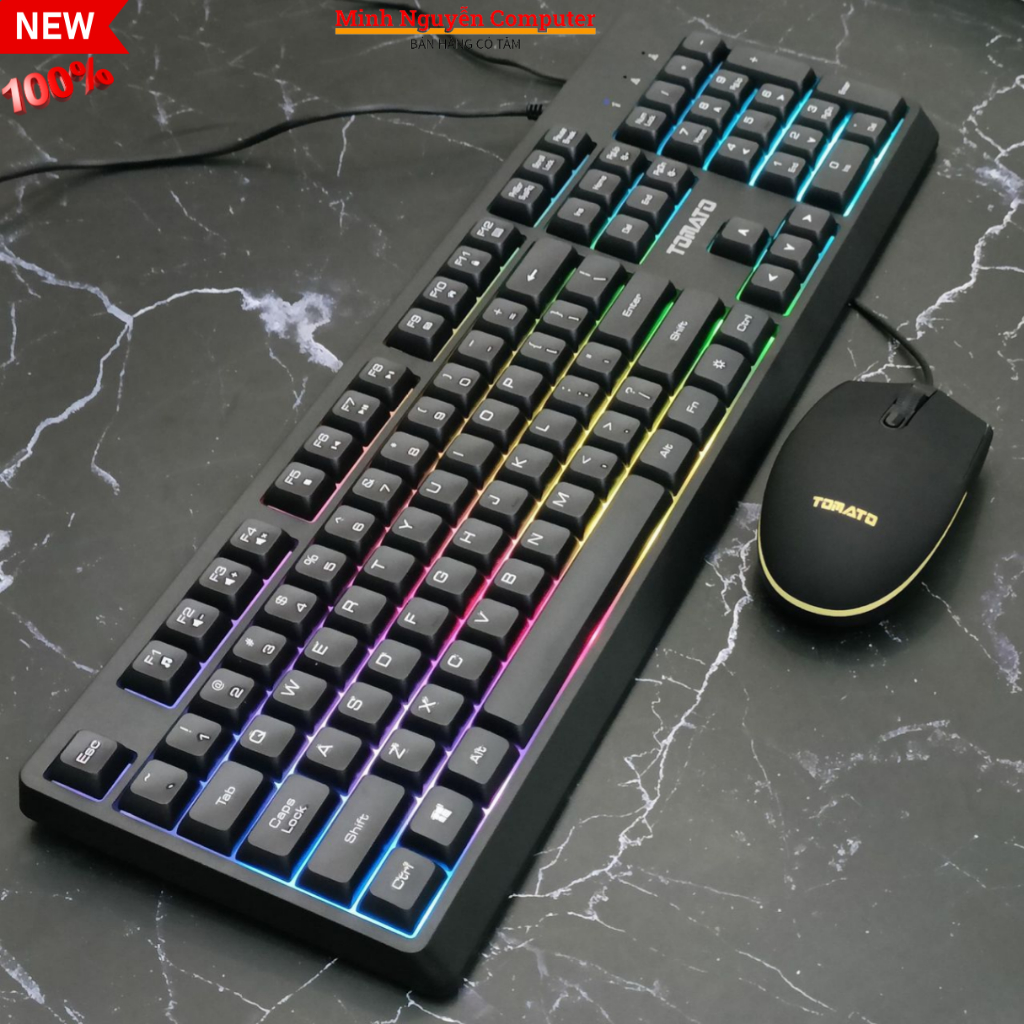 Tomato S100 Mechanical Keyboard Mouse Combo, LED Mechanical Keyboard ...