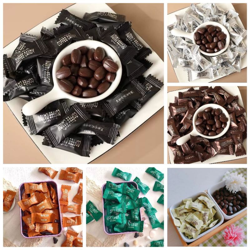 [ 1 Bag of 100 grams ≈ 100 Tablets ] Sugar-Free Coffee Candy, Diet ...