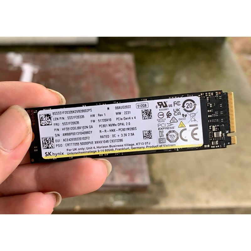 Nvme Sk Hynix PC801 512Gb Gen4x4 SSD Hard Drive | Shopee Singapore