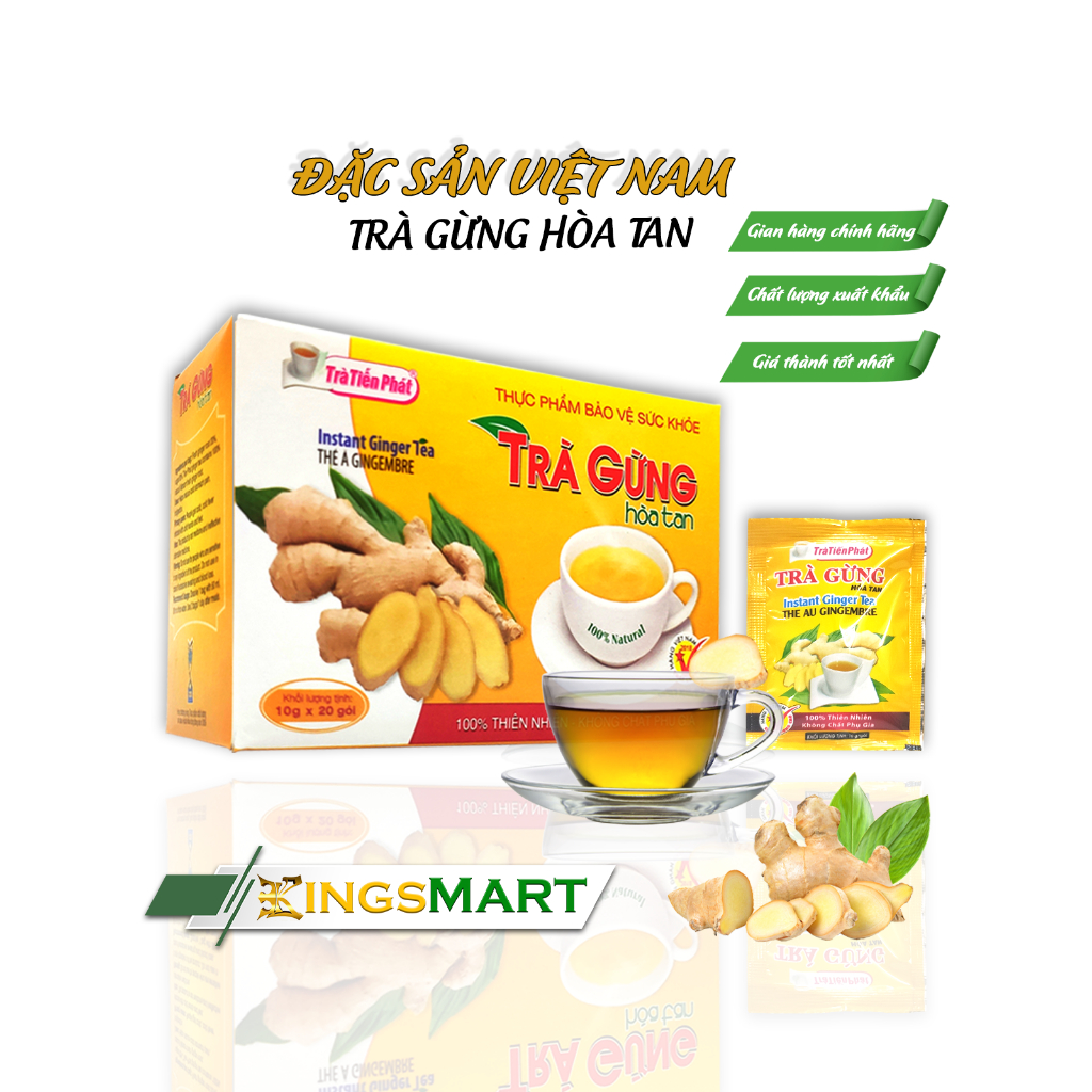 Instant Ginger Tea 200G - TIEN PHAT brand - Quy Nhon specialty - Box of ...