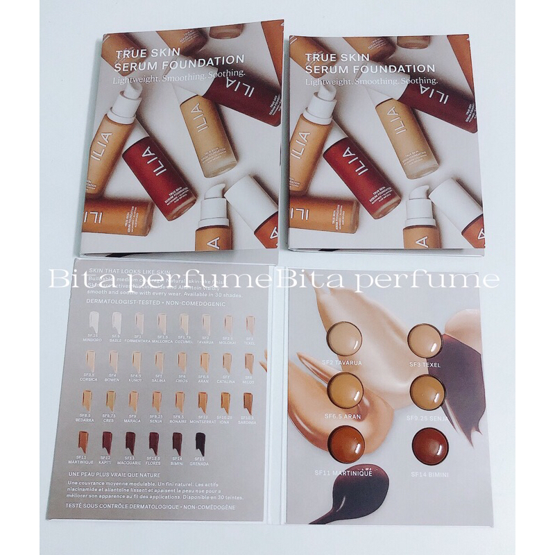 Sample ILIA Super serum skin tint Foundation SPF 40 Consists Of 6 Cells ...