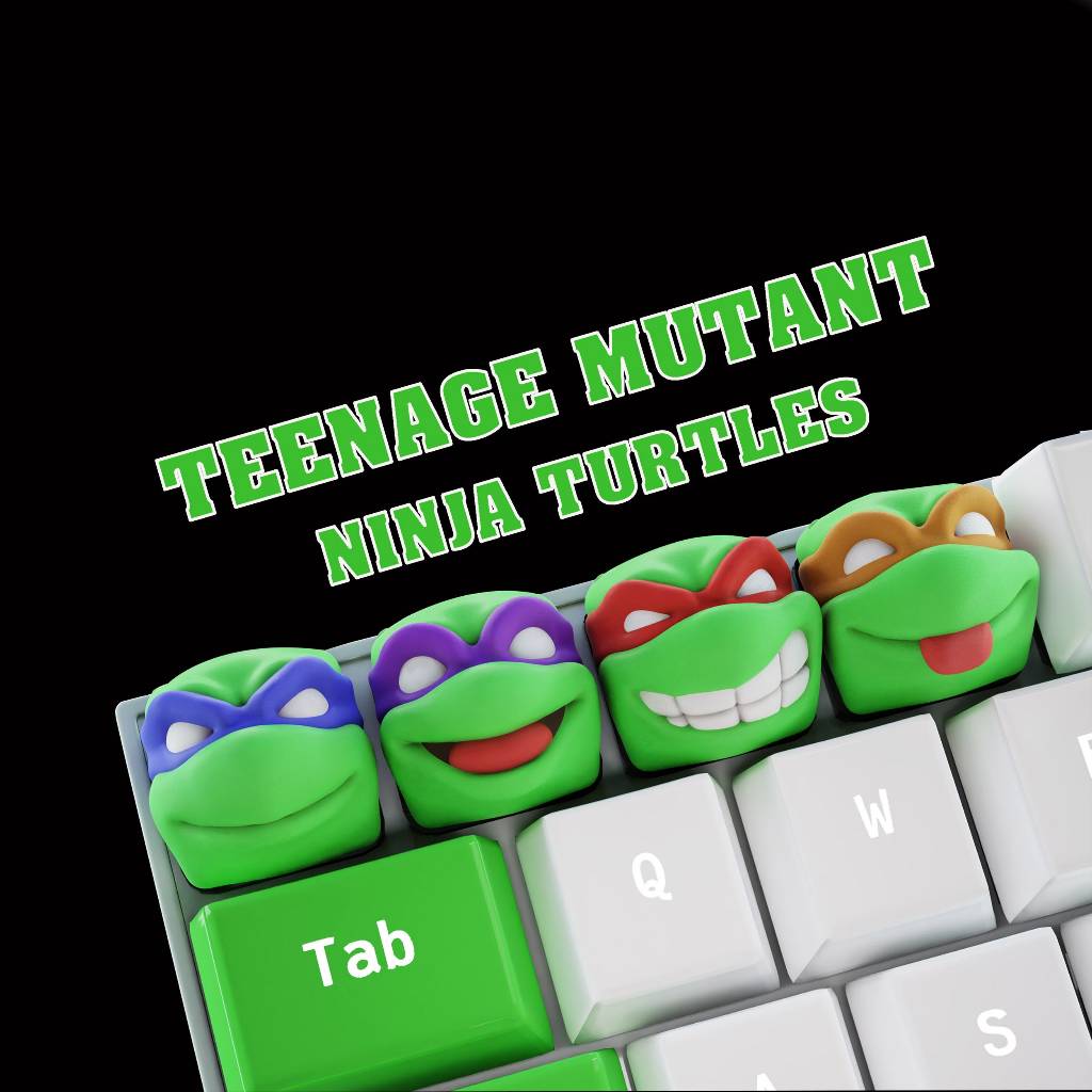Ninja turtle Keycap - mechanical keyboard buttons - Artisan keycaps ...