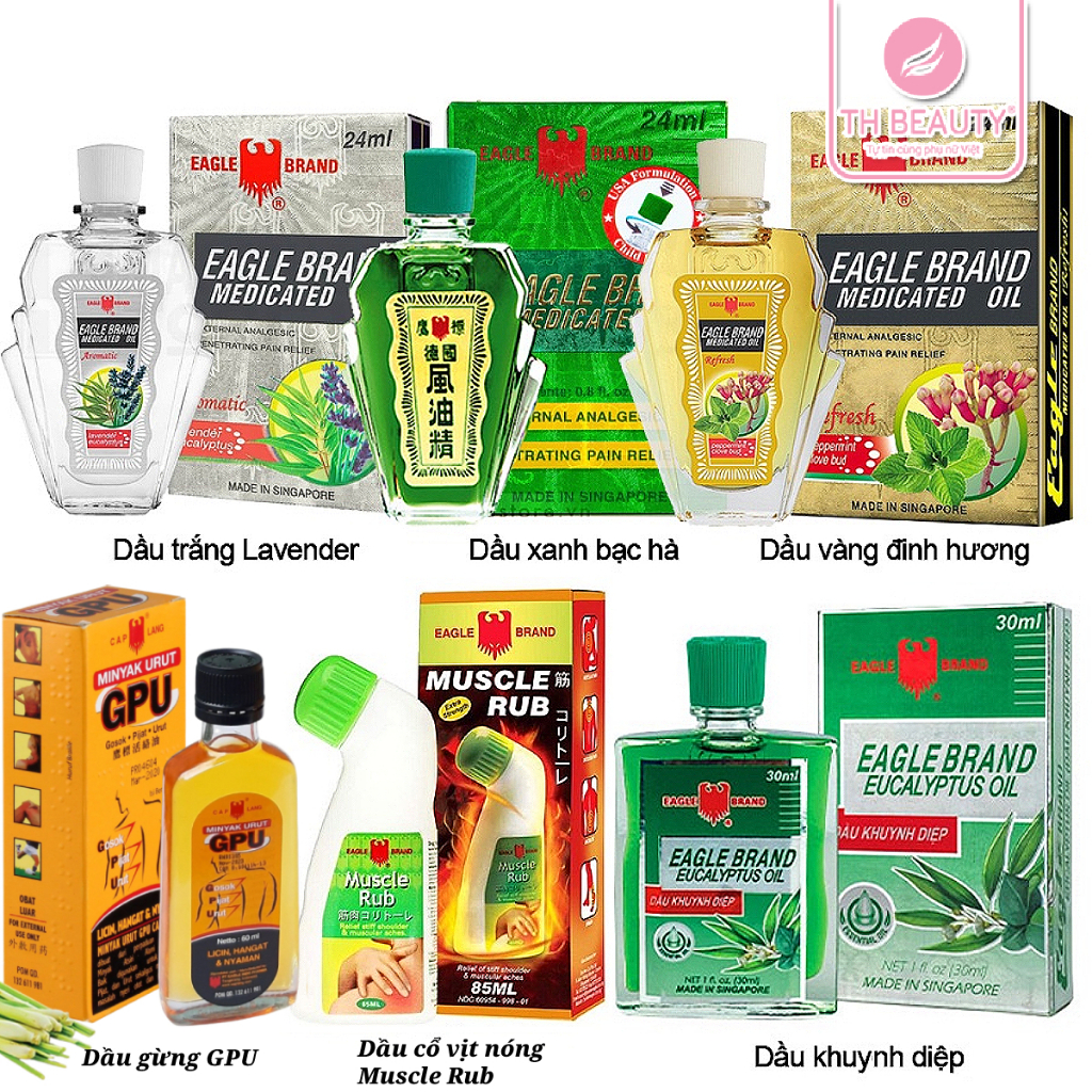 Eagle Brand Eagle Wind Oil 2 caps USA, Singapore, Indonesia (Muscle Rub ...