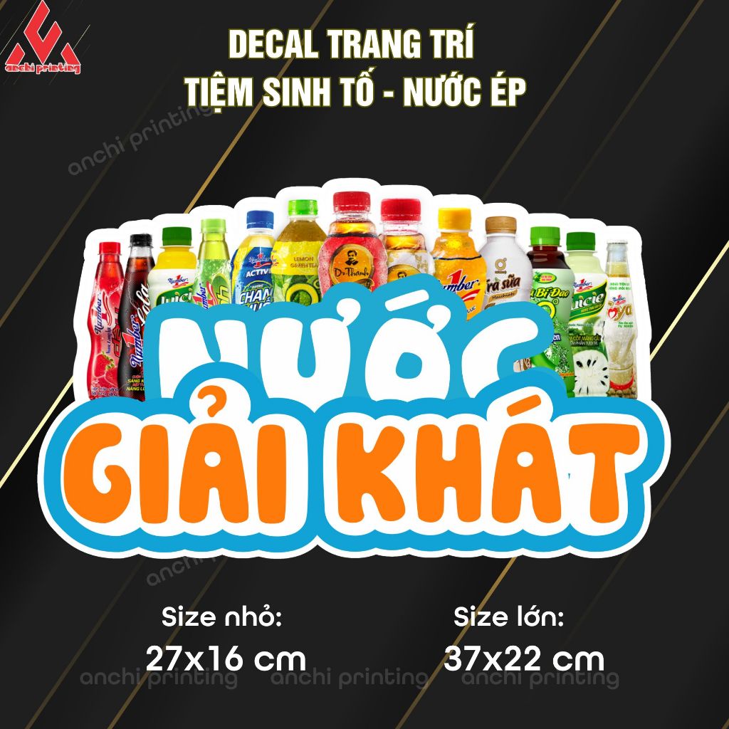 Beverage decal, decal sticker to decorate cafes, milk tea shops ...