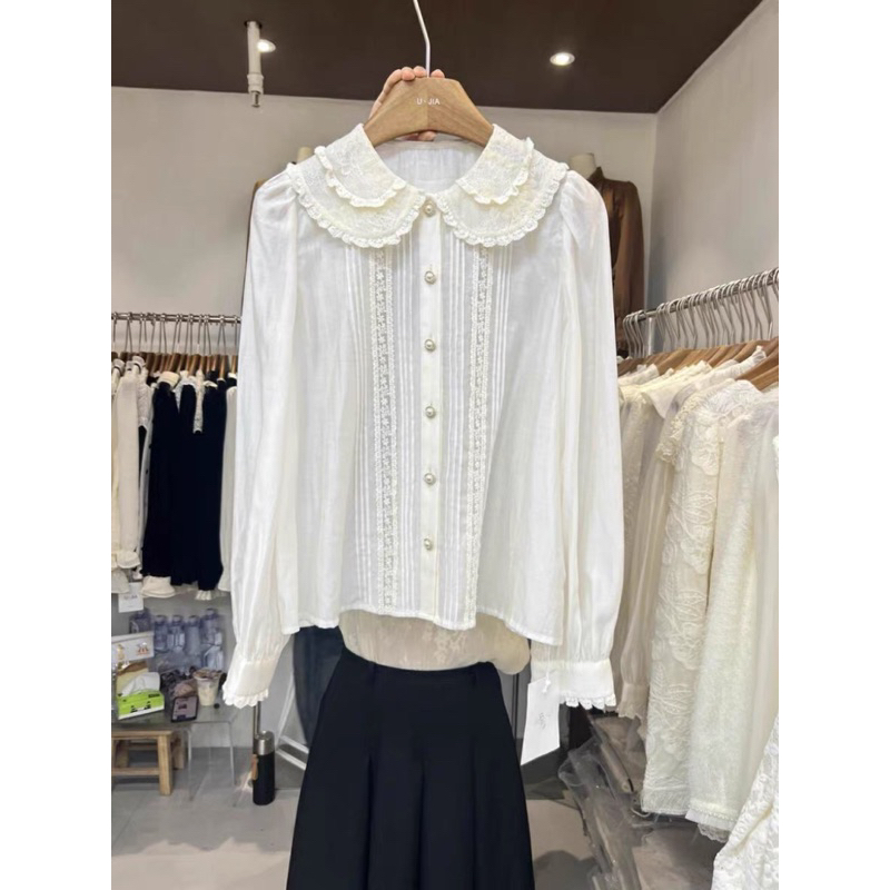 2-layer lotus collar silk shirt (Self-shot Video) | Shopee Singapore