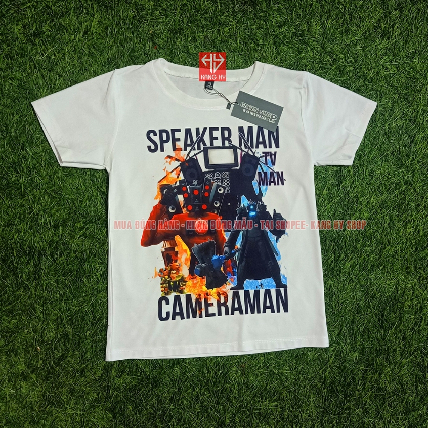 Speaker Man TV Man Cameraman 3-character T-shirt, - Bossman Titan ...