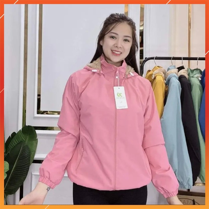 Women's Fur-Lined WindJacket Waterproof Fabric, Thick and Fashionable ...