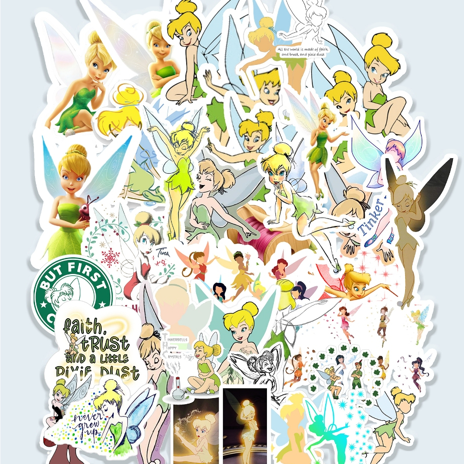 Set Of 102 Tinkerbell Peterpan Disney Sticker Waterproof Decorative ...
