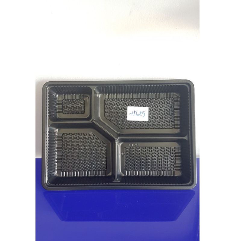 4-compartment plastic box with lid (50 boxes) | Shopee Singapore