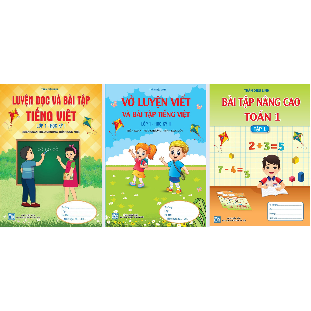 Combo Vietnamese Workbook, Tran Dieu Linh Math Exercises (3 books ...