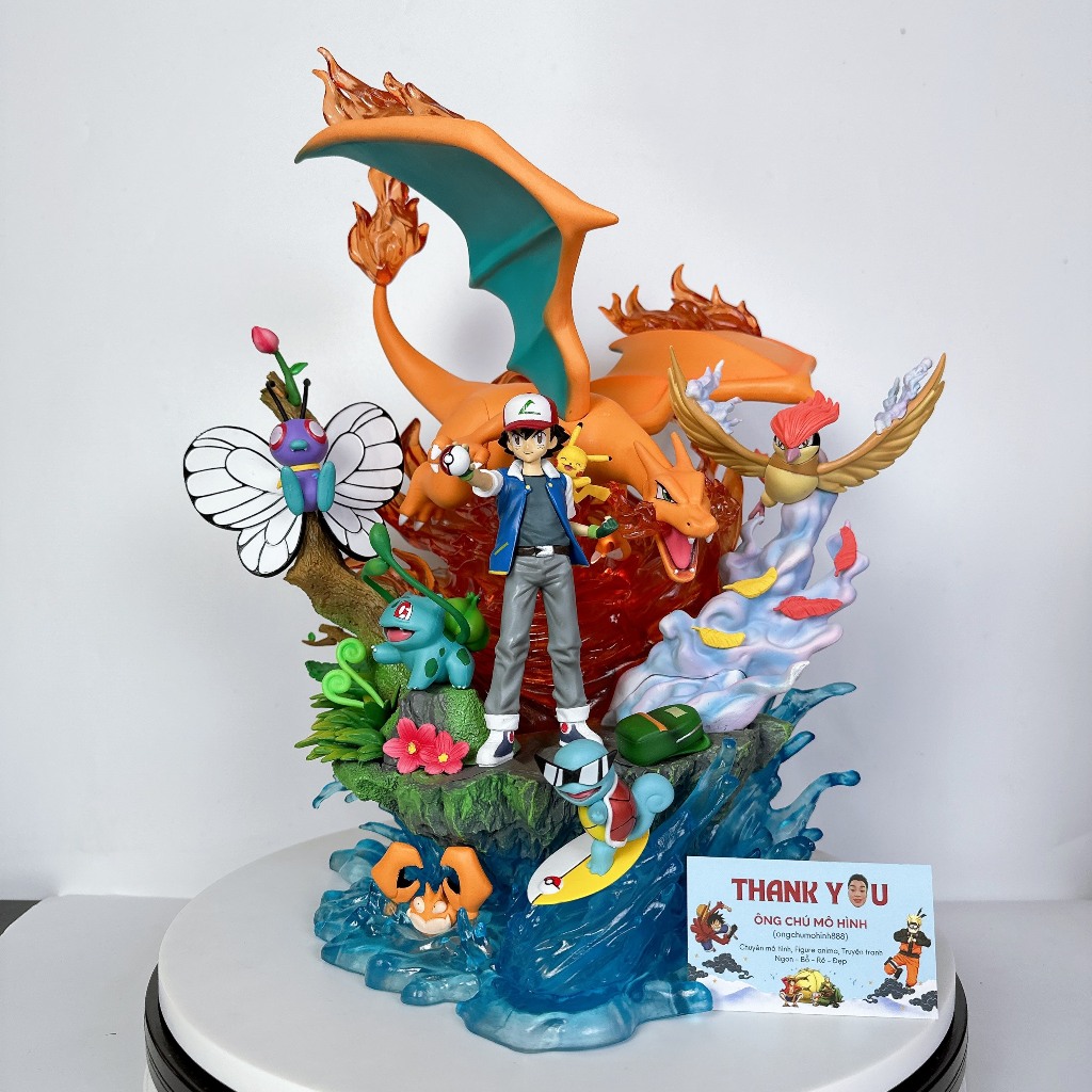 Super Large Satoshi and Pokemon Model 41CM With Led, Pokemon ...