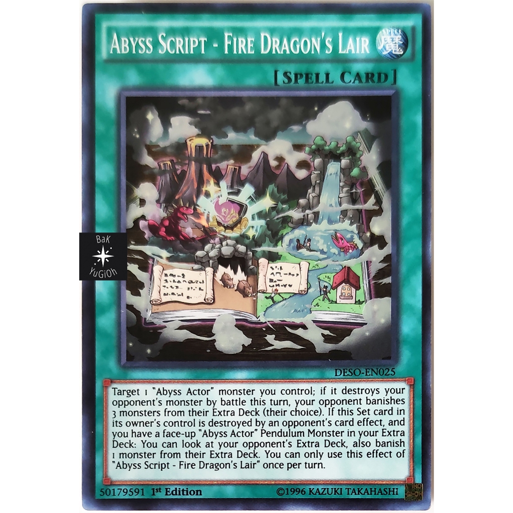 YU-GI-OH! [Original Card] Abyss Script - Fire Dragon's Lair |EN EN ...