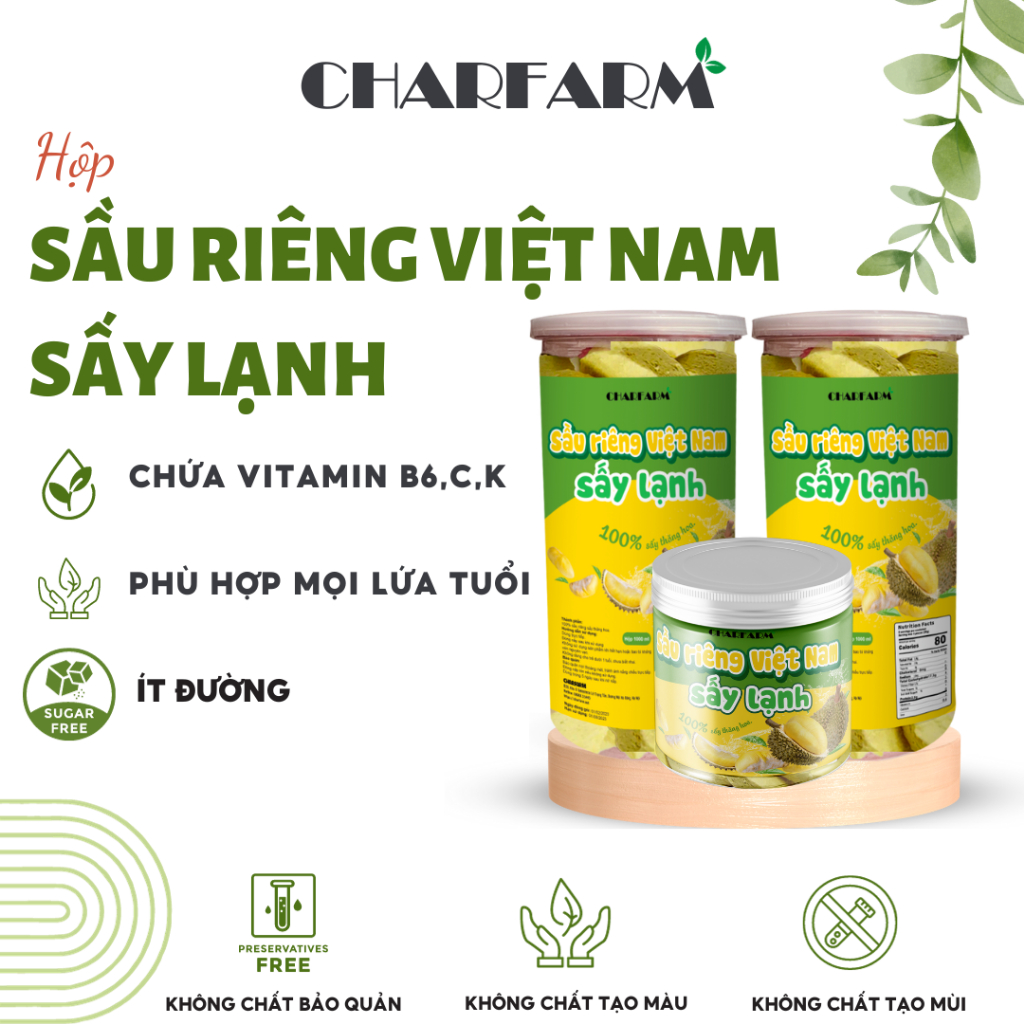Crispy freeze-dried Vietnamese durian with sublimation drying ...