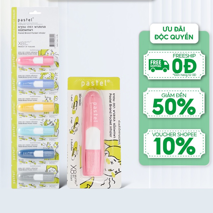 [Genuine] Pastel POCKET INHALER Nasal Decongestant INHALER Thailand 2cc ...