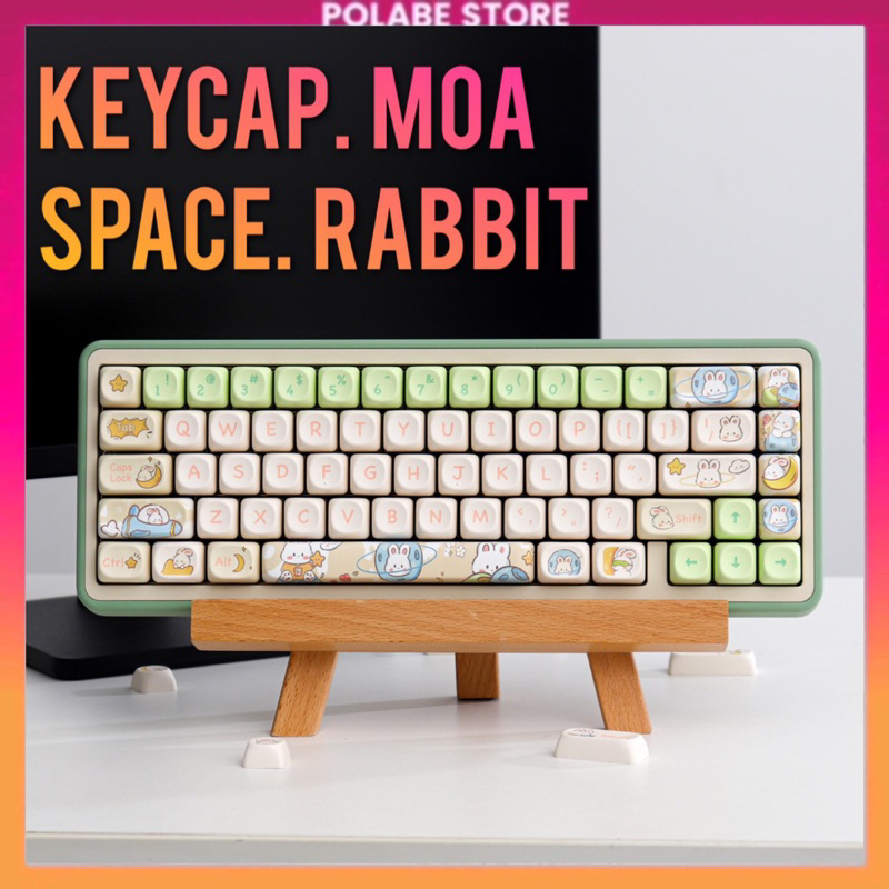Moa Space Rabbit Profile Keycap made of ABS double shot material used ...