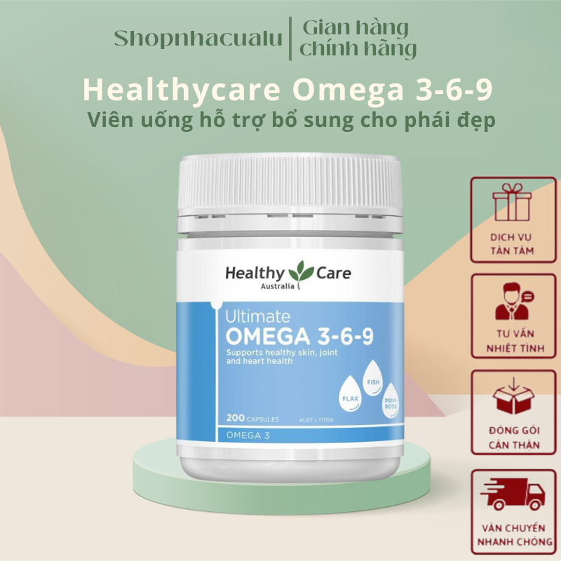 Healthy Care Ultimate Omega 3-6-9 box of 200 tablets (Australian ...