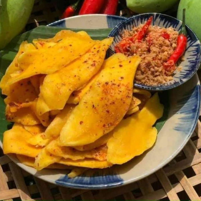 Dried mango with salt and chili, whole pieces (with video) | Shopee ...