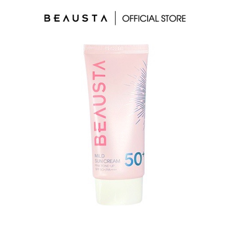 Beausta Mild Sun Cream Pink Tone-up SPF 50+ / PA++ + Tube 50g | Shopee ...