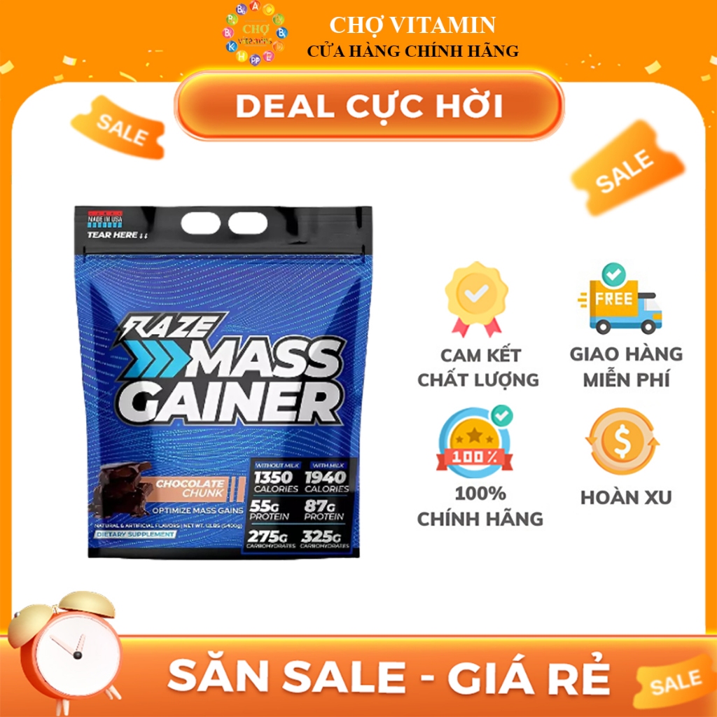 Raze Mass Gainer 12lbs Weight Gain Milk - Supports Weight Gain, Maximum ...
