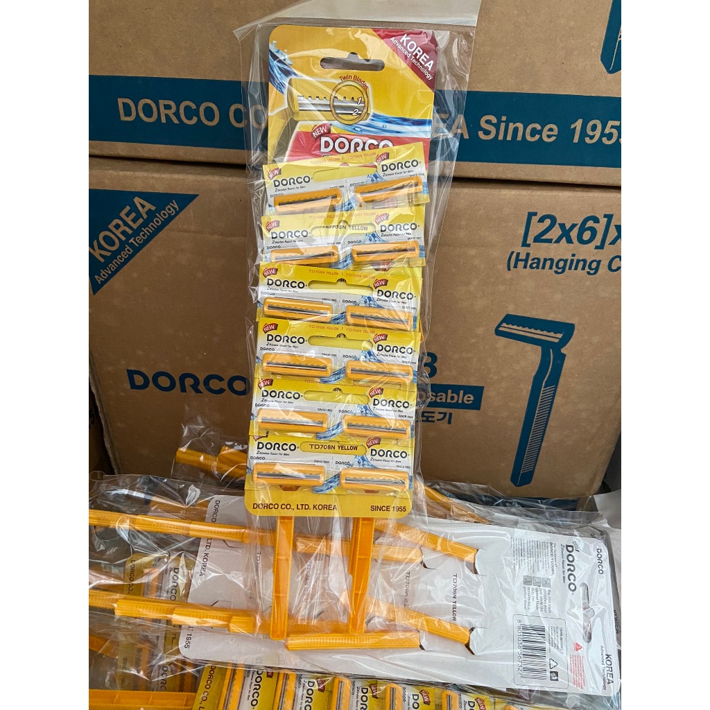 Dorco TD708YL Razor - 2 Blades - 12 Trees - Genuine Product | Shopee ...