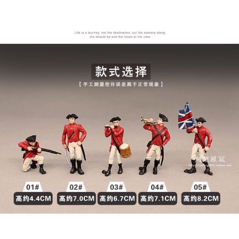 Model of 5 Red Soldier figures (1/24 scale) | Shopee Singapore